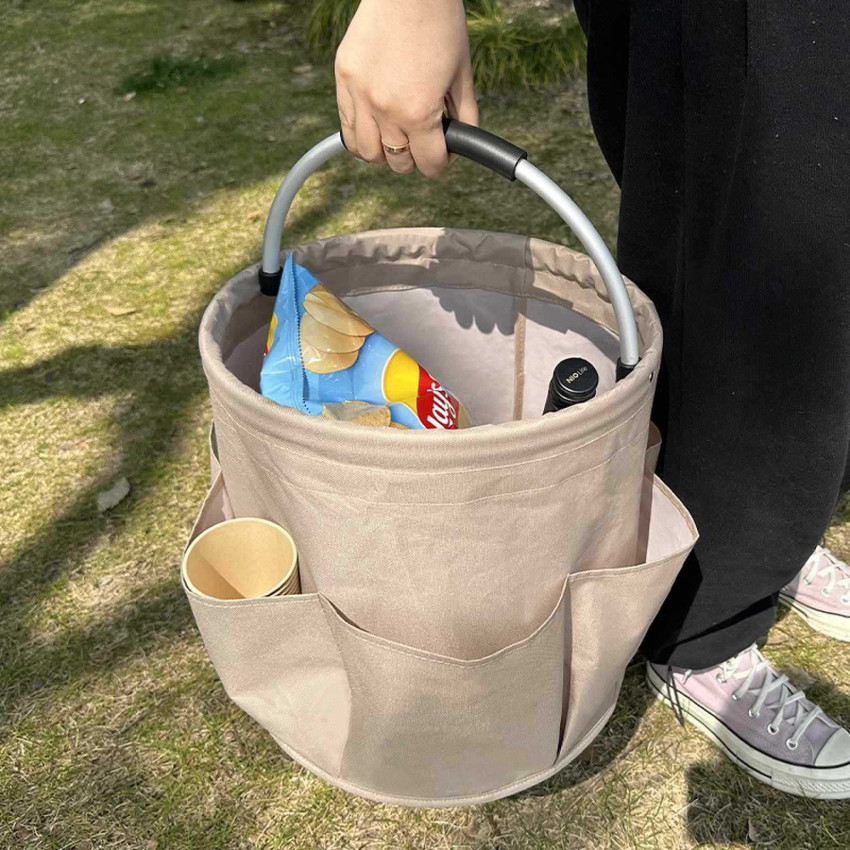 Multifunctional foldable storage basket