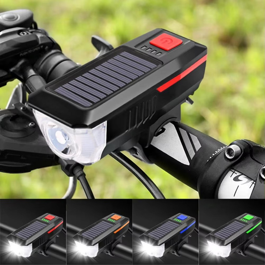 solar bike light & horn