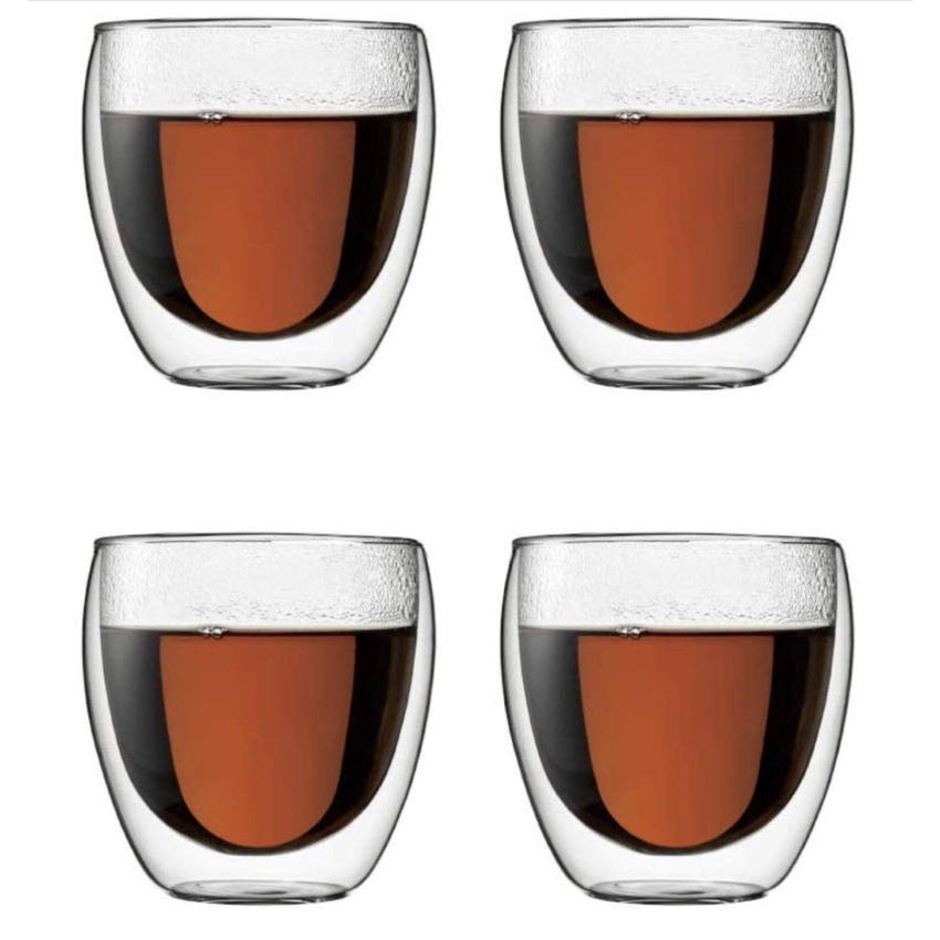 Double layer glass cup