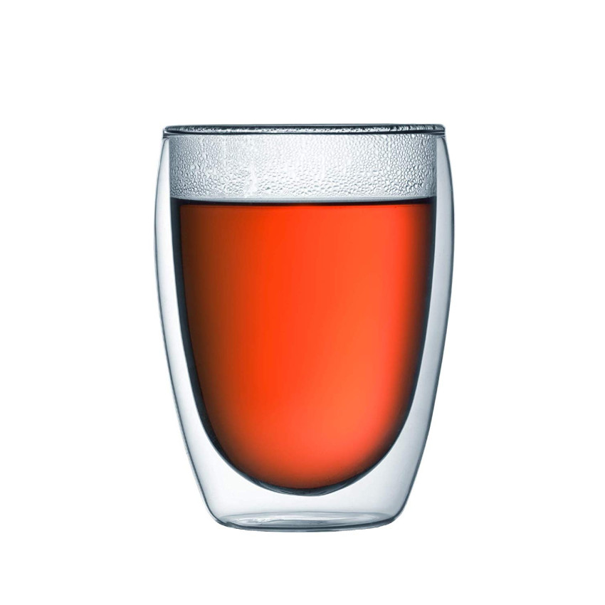 Double layer glass cup