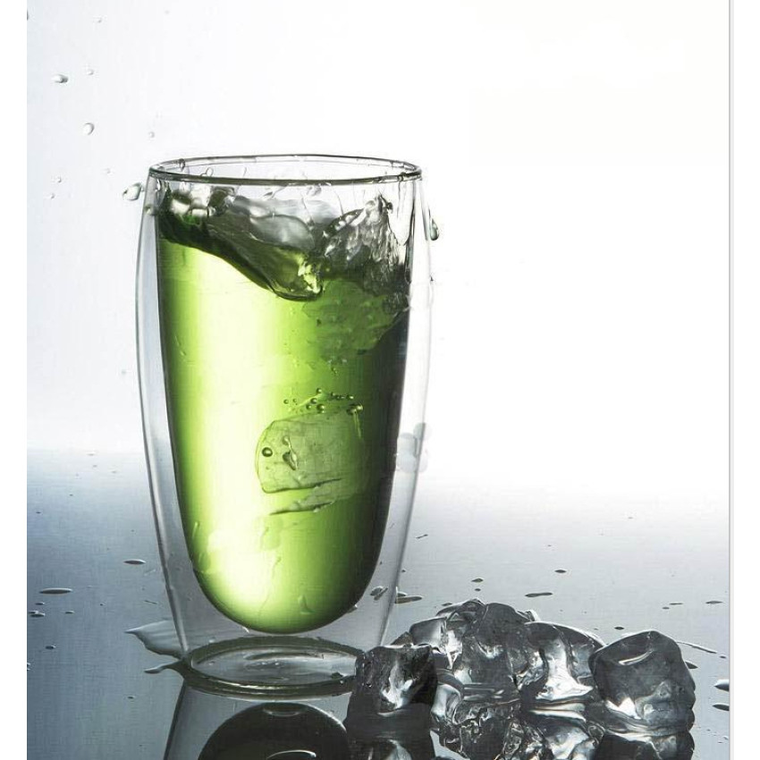 Double layer glass cup