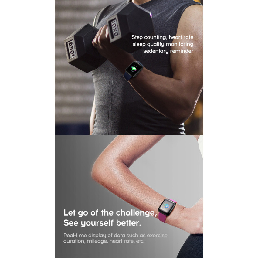 D13 Smart Bracelet Fitness Tracker Heart Rate Blood Pressure Monitor ...