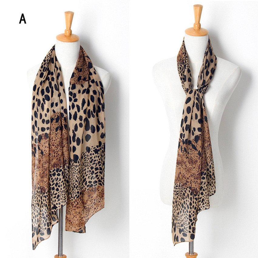 Leopard Printed Shawl Scarves
