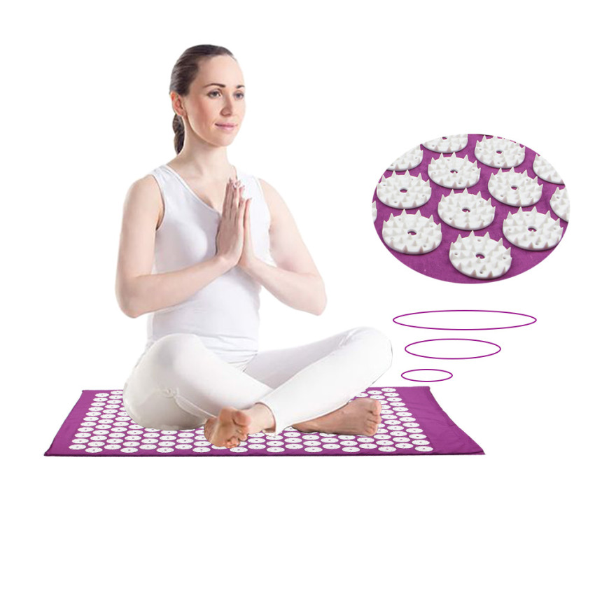 Prosource Fit Acupressure Mat and Pillow Set for Back/Neck Pain Relief ...