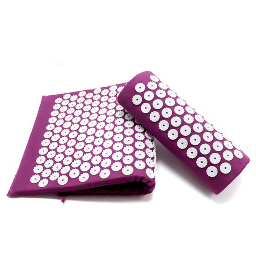 Prosource Fit Acupressure Mat and Pillow Set for Back/Neck Pain Relief ...