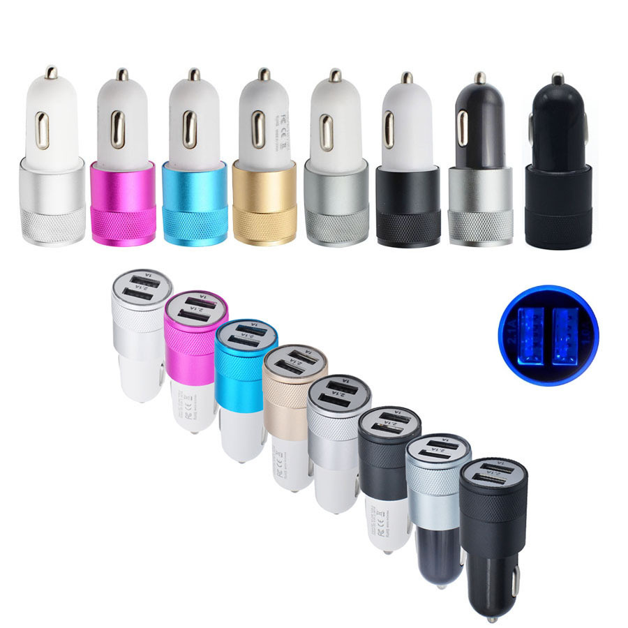 Dual USB Mini Car Charger Adapter for Universal
