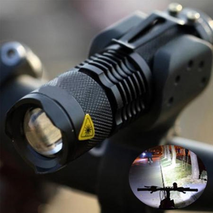 CREE Q5 LED 3 Modes Adjustable Focus Zoomable Flashlight - electronics
