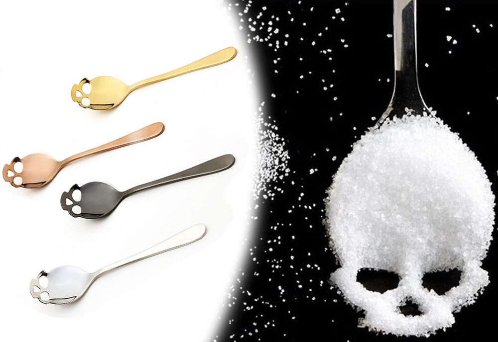 Stainless Steel Creative Skull Head Spoon - Kitchen - home